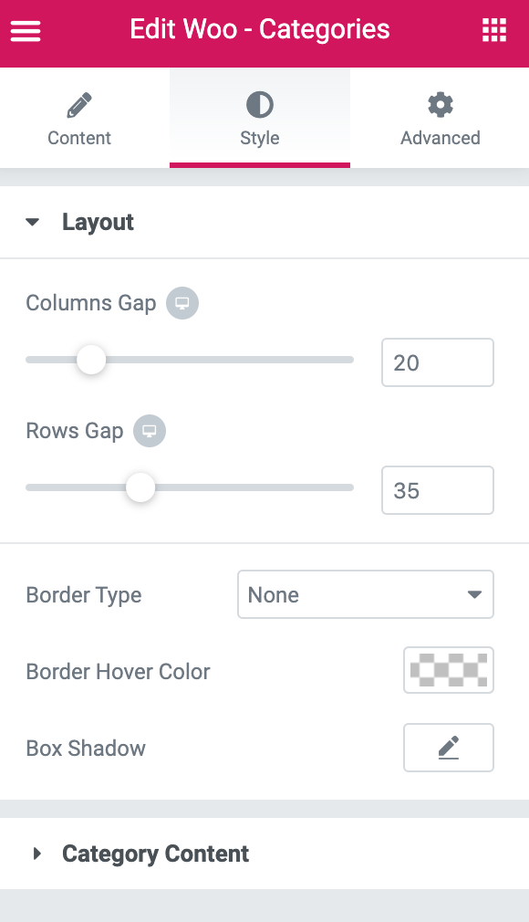 Categories Woocommerce Elementor Widgets 4880
