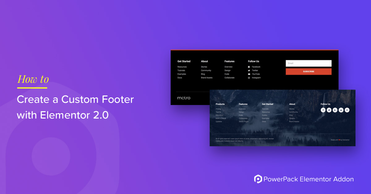 How To Create A Custom Footer Using Elementor PowerPack Addons For 