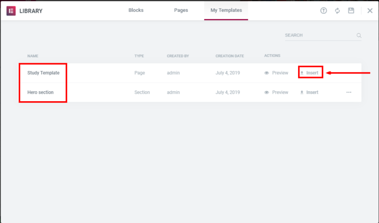 How To Save Import And Export Templates In Elementor
