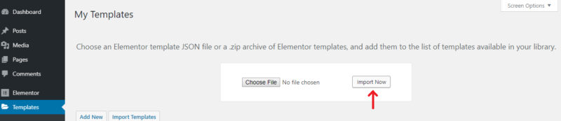 How to Save, Import and Export Templates in Elementor