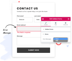Caldera Forms Widget for Elementor - PowerPack Addons for Elementor