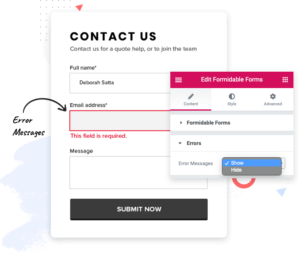 Elementor Formidable Forms Widget - PowerPack Addons for Elementor