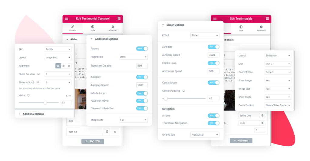 Elementor Testimonials Widget - PowerPack Elements