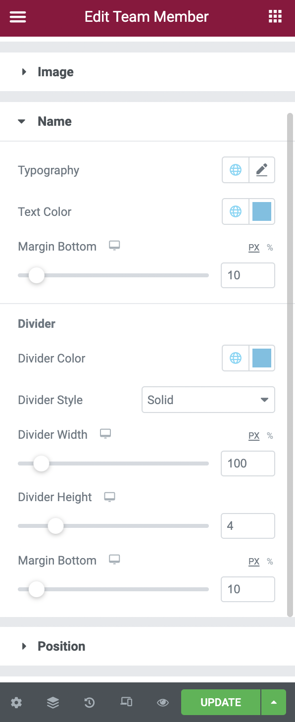 Team Member Widget Overview - PowerPack Addons for Elementor