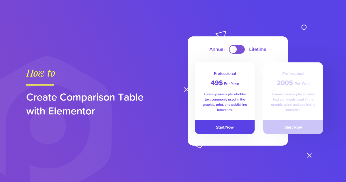 How To Create Comparison Table With Elementor Step By Step