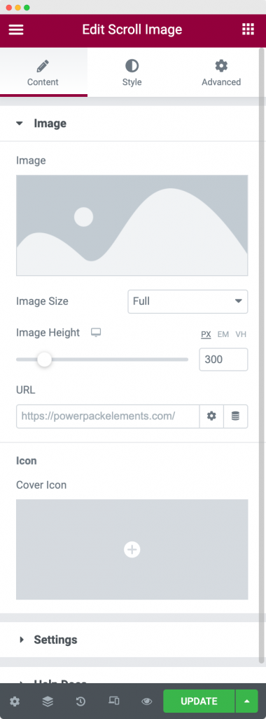 Scroll Image Widget Overview – PowerPack Addons for Elementor