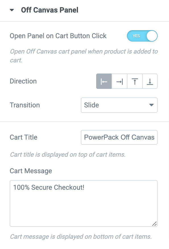 Woo Off Canvas Cart Widget Overview Powerpack Addons For Elementor