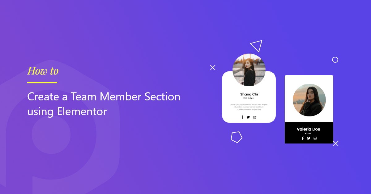 How to Create a Team Member Section Using Elementor
